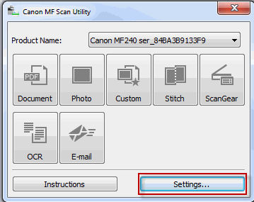 Changing the data format settings for the operation panel using the MF ...