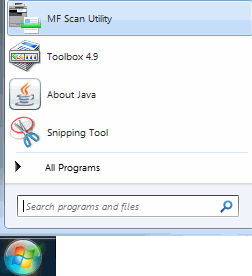 Scanning a Document (MF Scan Utility) - Windows 7