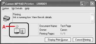 Checking the Ink status - MP280 / MP495 / MP499