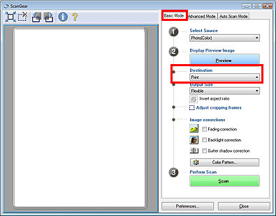 Adjusting Output (Scan) Resolution (Windows) - MP280 / MP495 / MP499