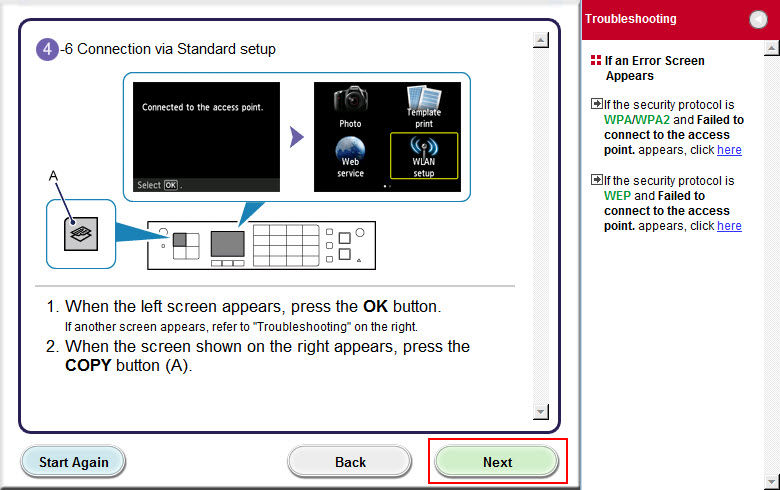How to perform the wireless LAN setup manually (Windows) - MX922