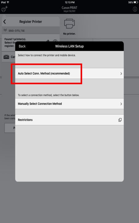 Use the Canon PRINT app to set up the MAXIFY Printer to the Wireless ...