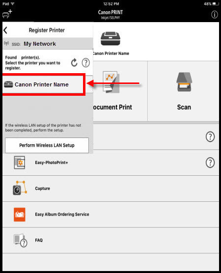 Use the Canon PRINT app to set up the MAXIFY Printer to the Wireless ...
