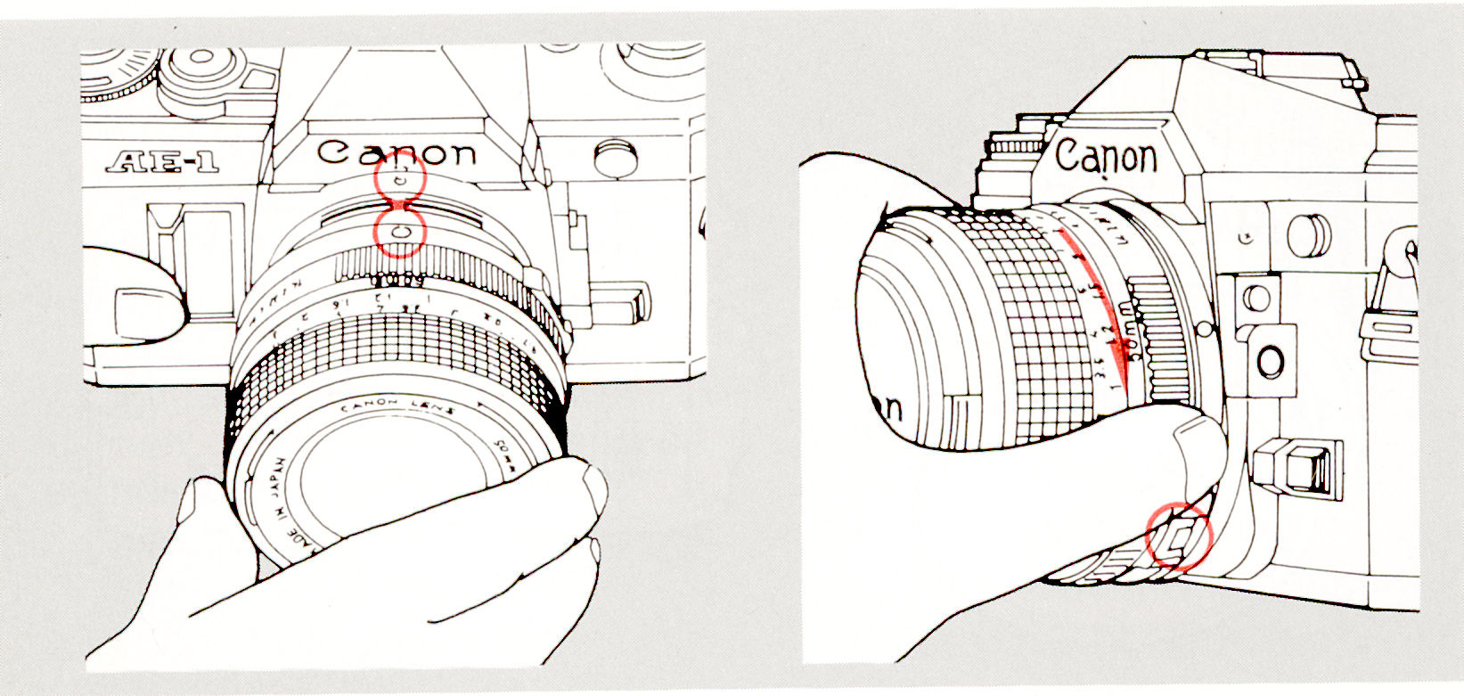 How to mount and detach an FD series lens.