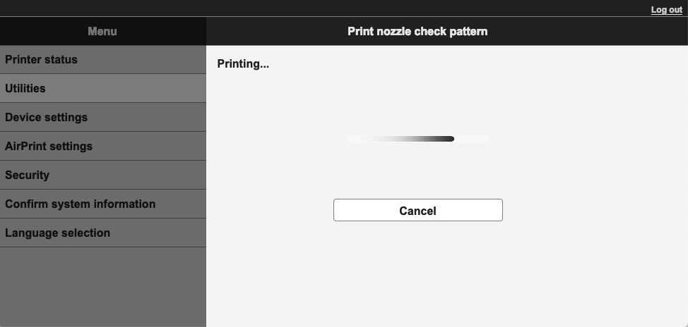 Printing the Nozzle Check Pattern from a Mac