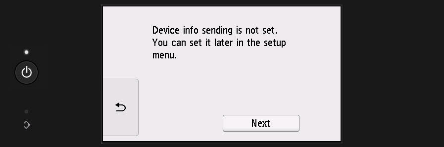 TR8520 Initial Hardware Setup Screens