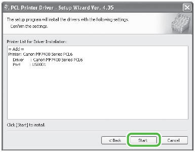 Installation Procedure for USB Connection Windows