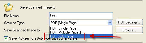 Adding pages to an existing PDF File