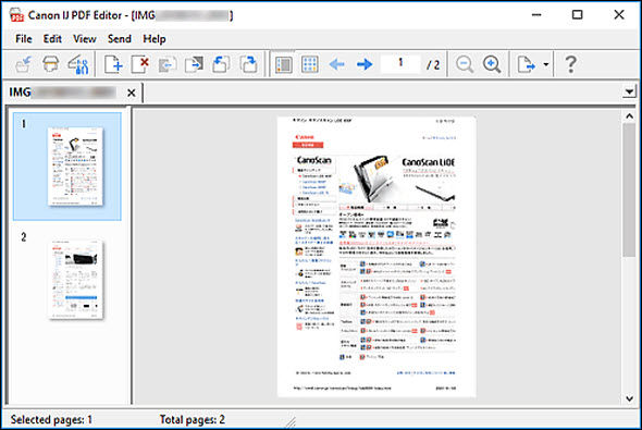 IJ Scan Utility (Windows) - Creating / Editing PDF Files - TR8620