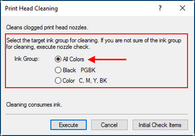 Clean the Print Head on a PIXMA MX870 with a Windows PC