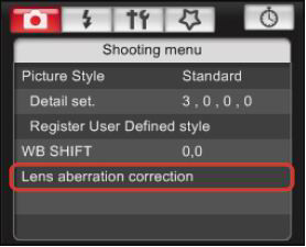 Set Peripheral Illumination Correction to disable or register the ...