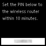 WPS PIN Code Method for Wireless Network Connection - PIXMA TR150