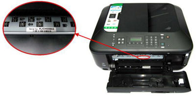 Where to find your serial number for Printers