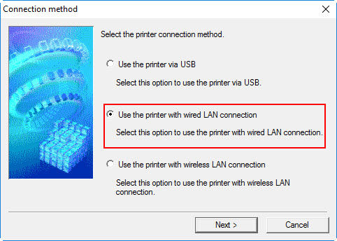 How to Connect the Printer to a Wired LAN with a Downloaded Driver - PRO-10