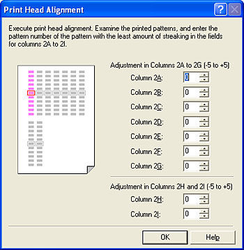 Perform a Manual Print Head Alignment (Windows) Pro9500 Mark II