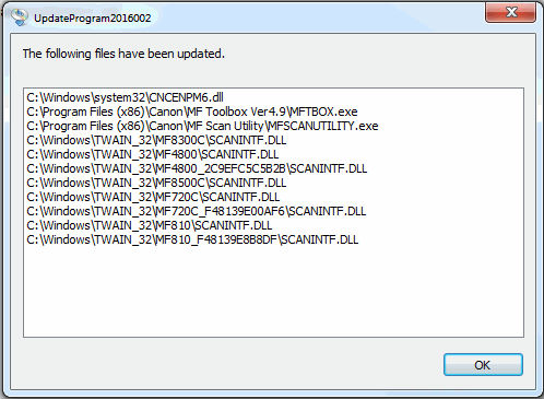 Unable to scan through USB connection after windows 10 update (MF Toolbox Models)