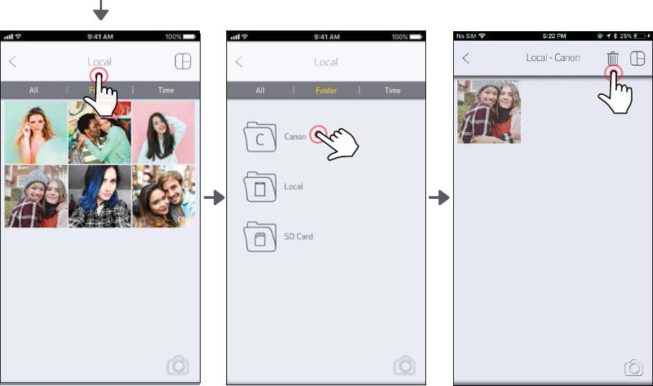 Canon Mini Photo Print App Screens - IVY Mini Photo Printer