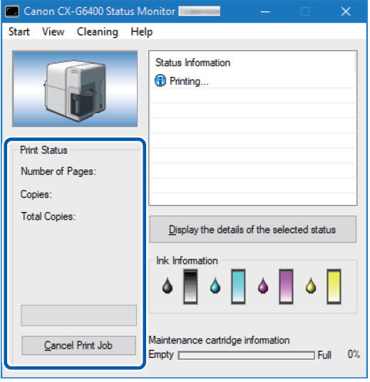 Using the Status Monitor