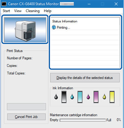 Using the Status Monitor