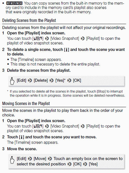Creating a playlist with the VIXIA HF M30, HF M300, and HF M31
