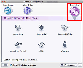 Scan using MP Navigator EX - MP280 / MP495 / MP499 (Mac OS X)