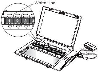 Remove the film and reposition it in the Film Guide (LiDE 500F)