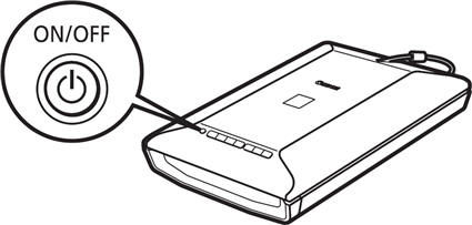 Power the scanner on using the power button (8800F)