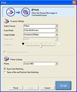 Setting up the Toolbox PRINT button functions