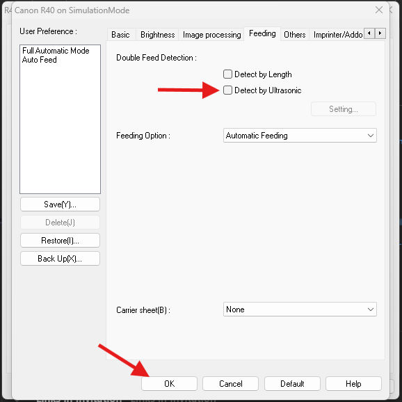 How to scan a credit card with your R40 scanner