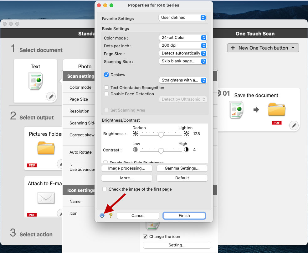 Setting the Long Document Mode on my R40 Scanner (macOS)