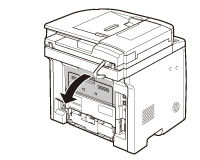 Removing Paper Jams from the Rear Side of the Machine