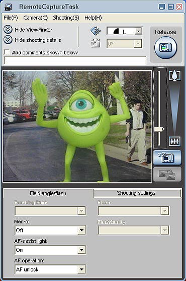 Operating the Camera Shutter from the Computer (Remote Capture Task ...