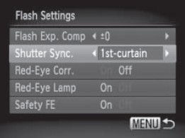 Procedure for changing flash modes for Normal flash, Red-Eye Reduction ...