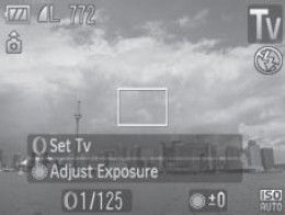 Procedure for using Tv Mode PowerShot S90.