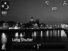Procedure for setting Long Shutter mode PowerShot SD1300 IS