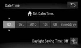 Procedure for setting the date/time PowerShot SD3500 IS.