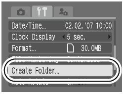 Creating an Image Destination Folder with the PowerShot SD600.