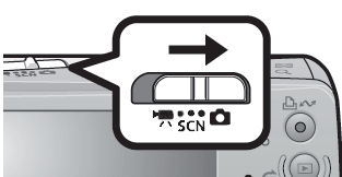 Selecting shooting modes PowerShot SD750.