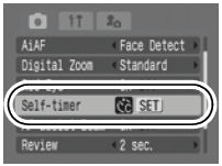 Setting the Self Timer PowerShot SX100 IS.