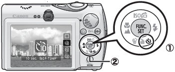 Setting the Self Timer PowerShot SD800 IS and SD900.