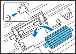 Replacing the Rollers and Document Holding Guide (SF-300 Series)