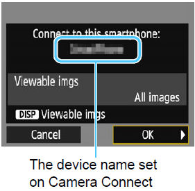 Connecting via Wi-Fi with Easy Connection on the EOS Rebel T100