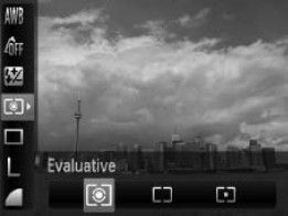 Changing metering modes PowerShot.