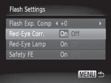 Procedure for setting the flash modes PowerShot SX200 IS.