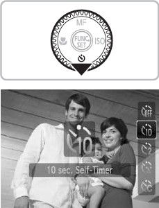 Setting the Self Timer, Custom Timer, and Face Self-Timer for the ...