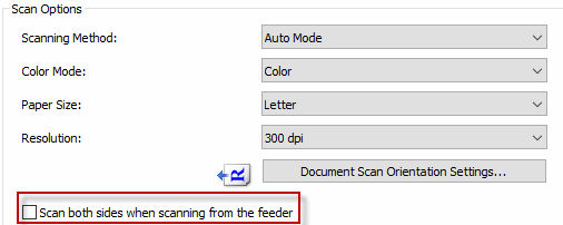 Unable to 2 sided scan from the ADF (MF Scan Utility)