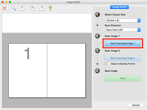 IJ Scan Utility Lite - Scanning Originals Larger than the Platen (Image ...