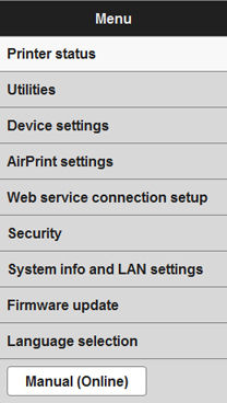 Check or Change the Printer Settings via Web Browser on a Computer ...