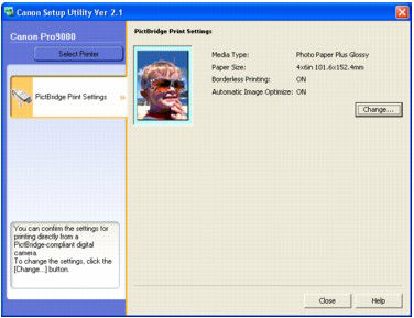 Using the Canon Setup Utility - Pro9000 / Pro9500