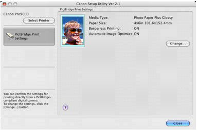 Using the Canon Setup Utility - Pro9000 / Pro9500